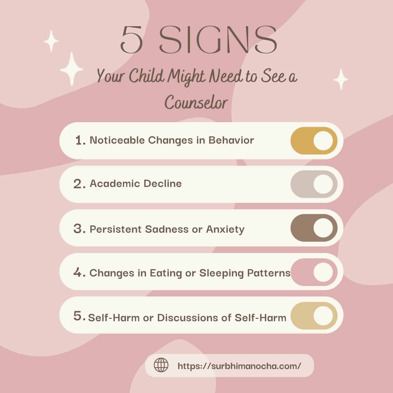 Top 5 Signs Your Child Might Need to See a Counselor - Surbhimanocha